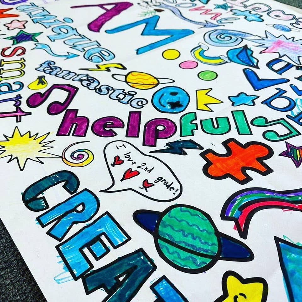 Positive Affirmations Coloring Tablecloth – Olive + Emme